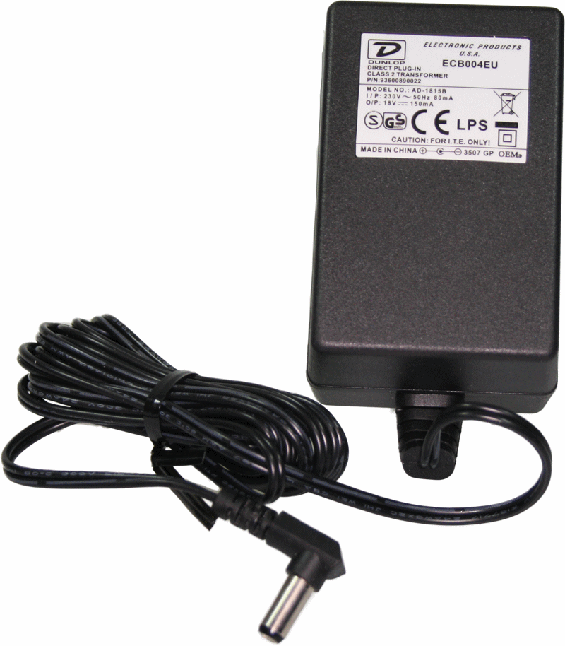 Dunlop 18V DC power supply :: 18V Power Supplies :: Power Supplies ...